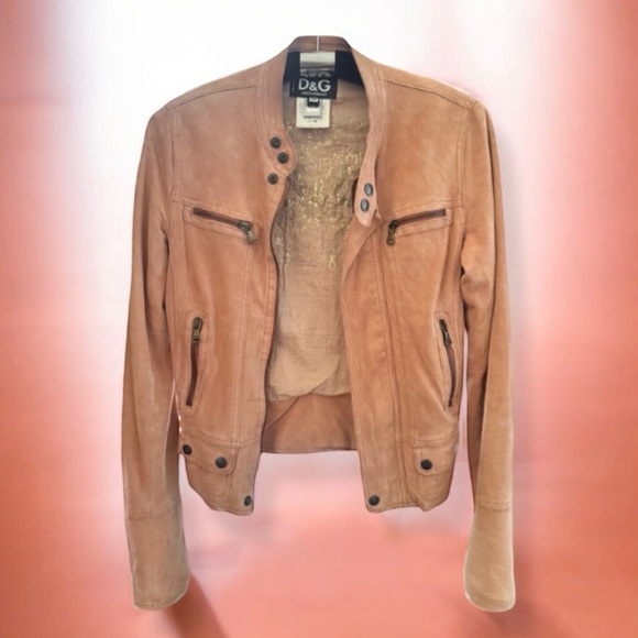 Dolce & Gabbana | Jackets & Coats | Dolce Gabbana Suede Biker Moto ...